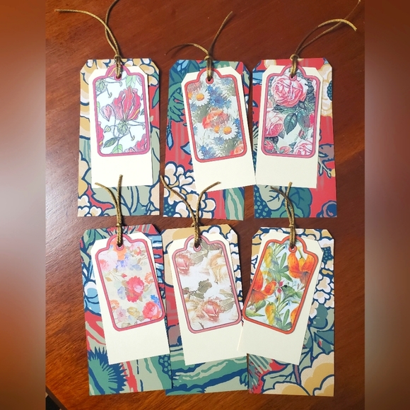 Hand Crafted | Art | Hand Crafted Set Of Six Tags Bookmarks Journal ...